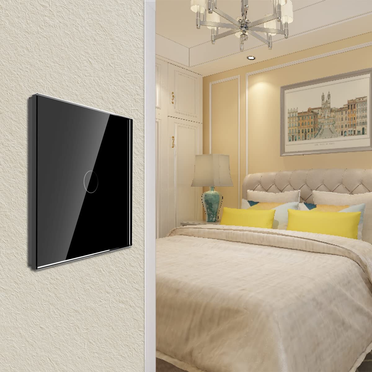 Intrerupator inteligent JIMEIDA, 600W, control prin aplicatie, touch ...