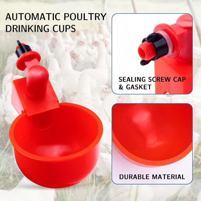 Set 15 Adapatoare Automate pentru Pasari Mici de Curte，Sxmxriom®，Pui ...