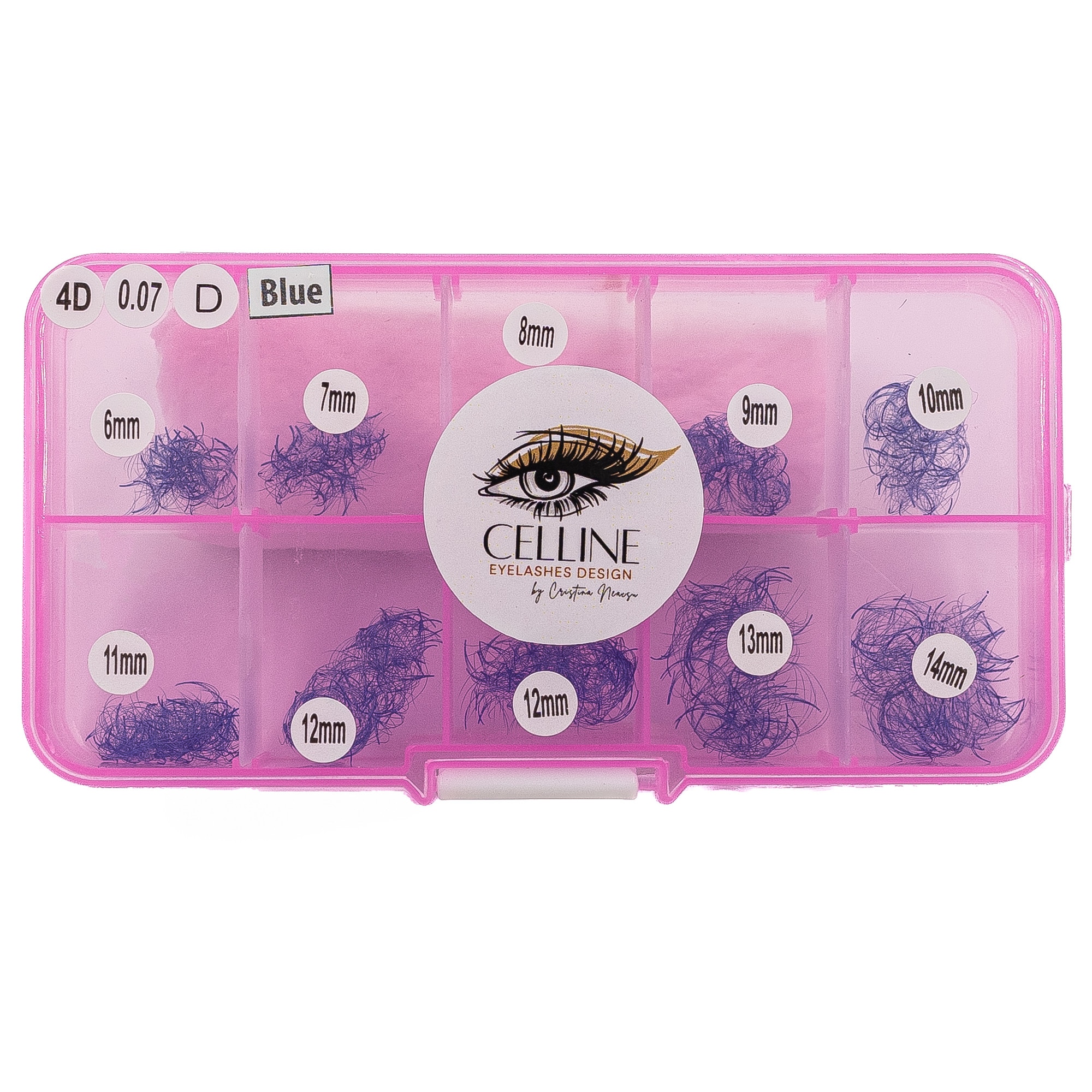 Gene premade mix 4D Blue(albastru) curbura D, 1200 buchete, lungime 6 ...