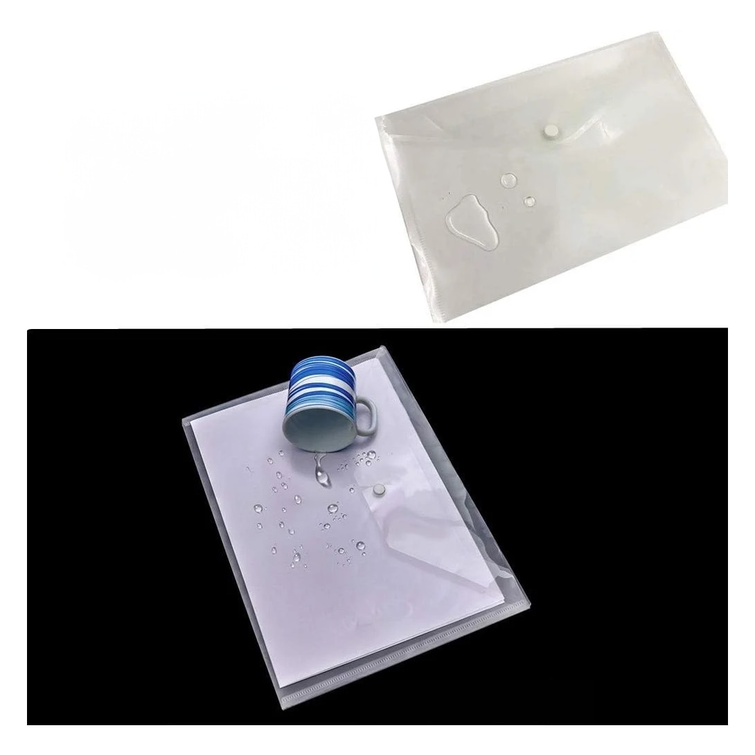 Set 25 plicuri cu capsa pentru birotica, 33 x 23 cm, plastic, alb - eMAG.ro