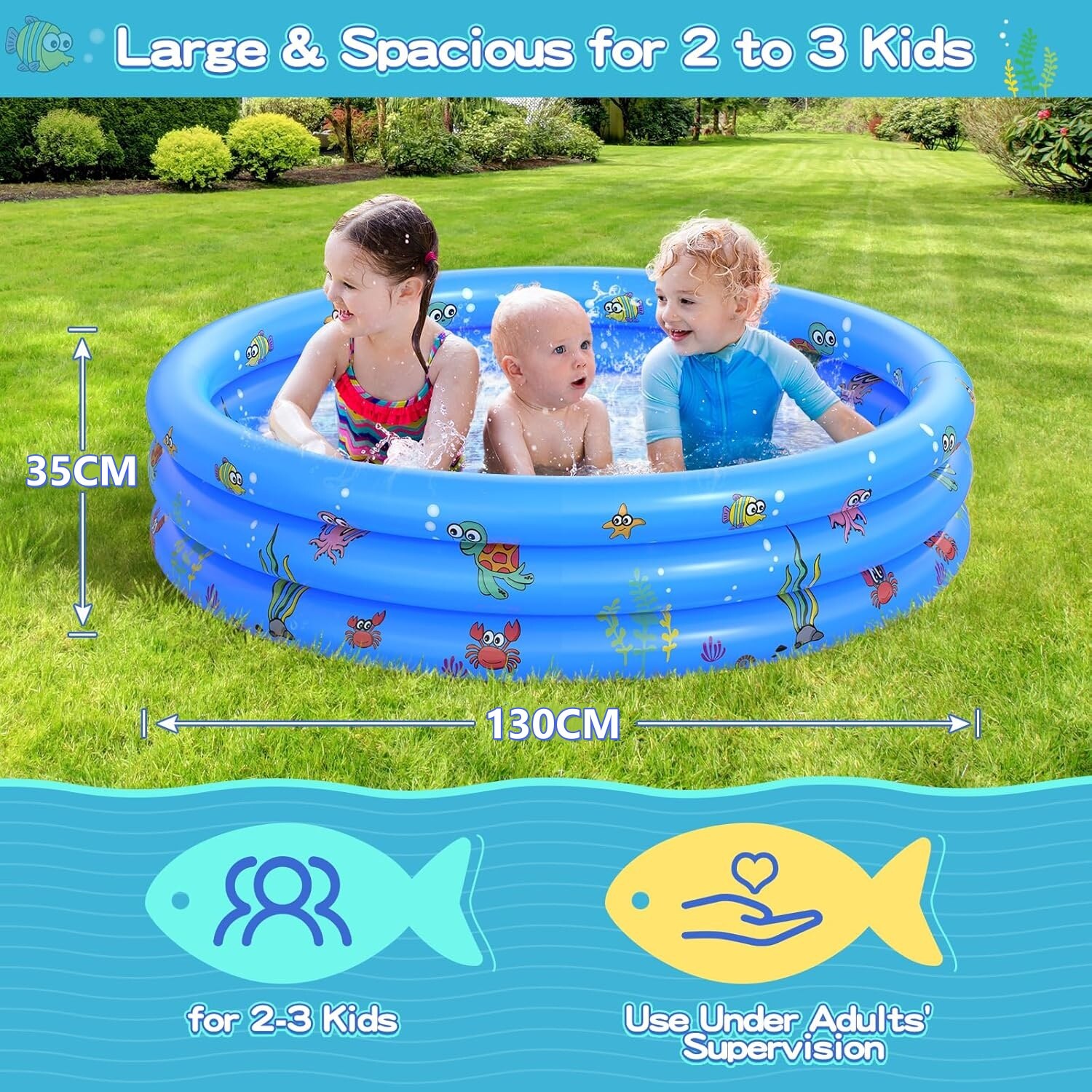 Piscina Gonflabila Pentru Copii De Exterior / Gradina, Baza Podea Moale ...
