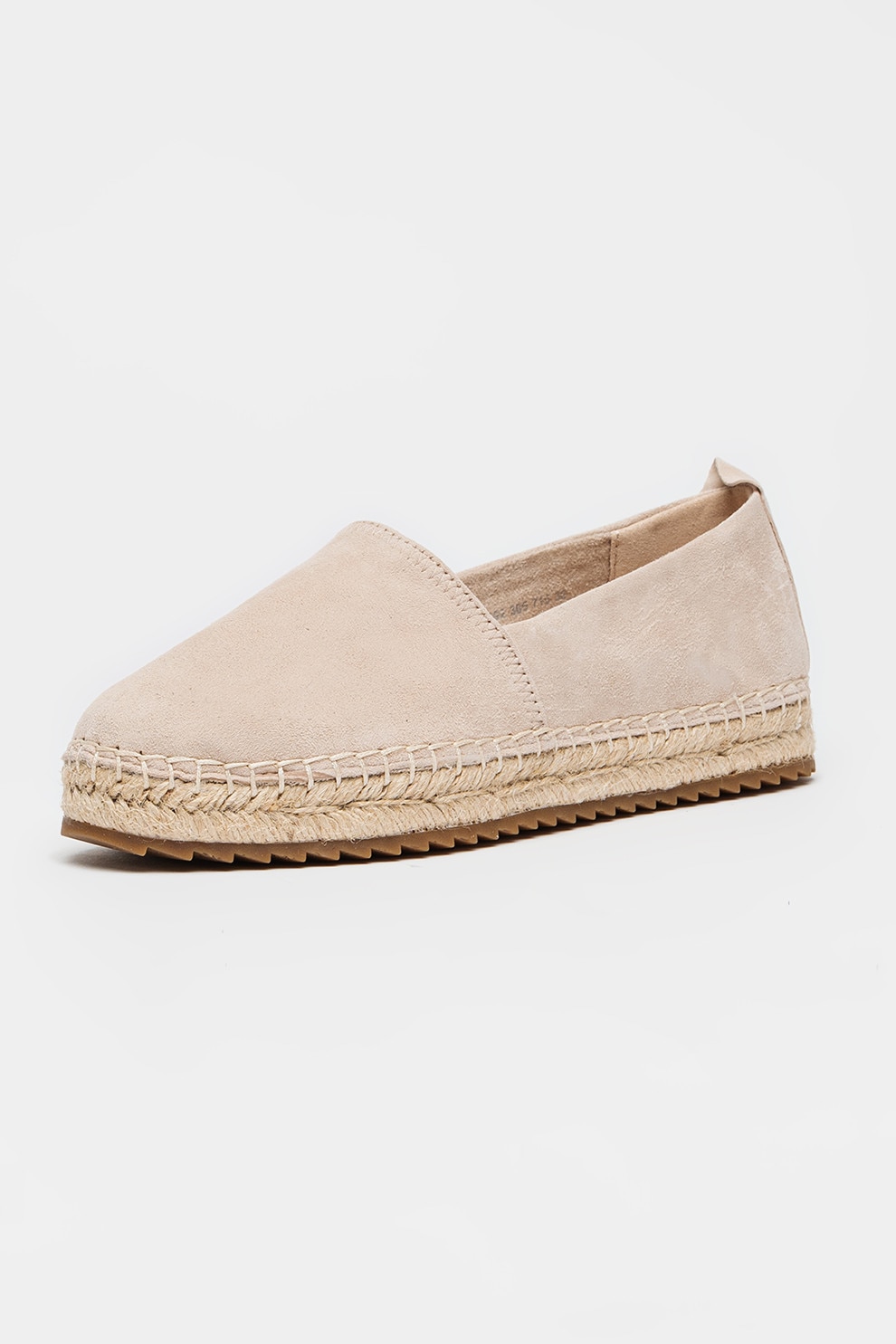 Marc O'Polo, Espadrile din piele nabuc, Maro nisip, 37 - eMAG.ro