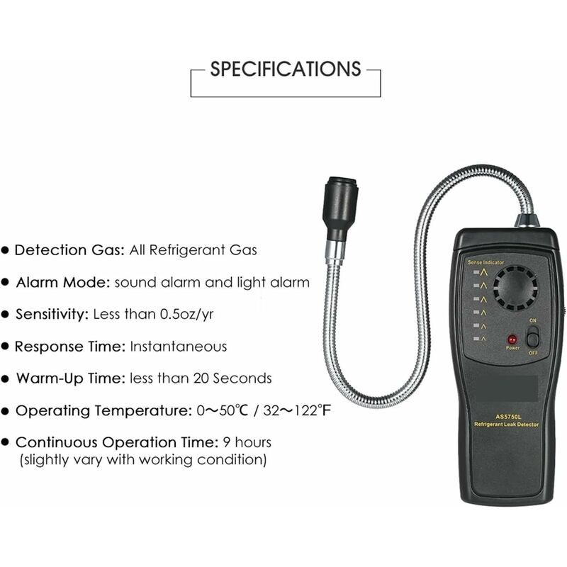 Detector portabil de gaze halogenate, CFC, HCFC, HFC, cu sonda ...