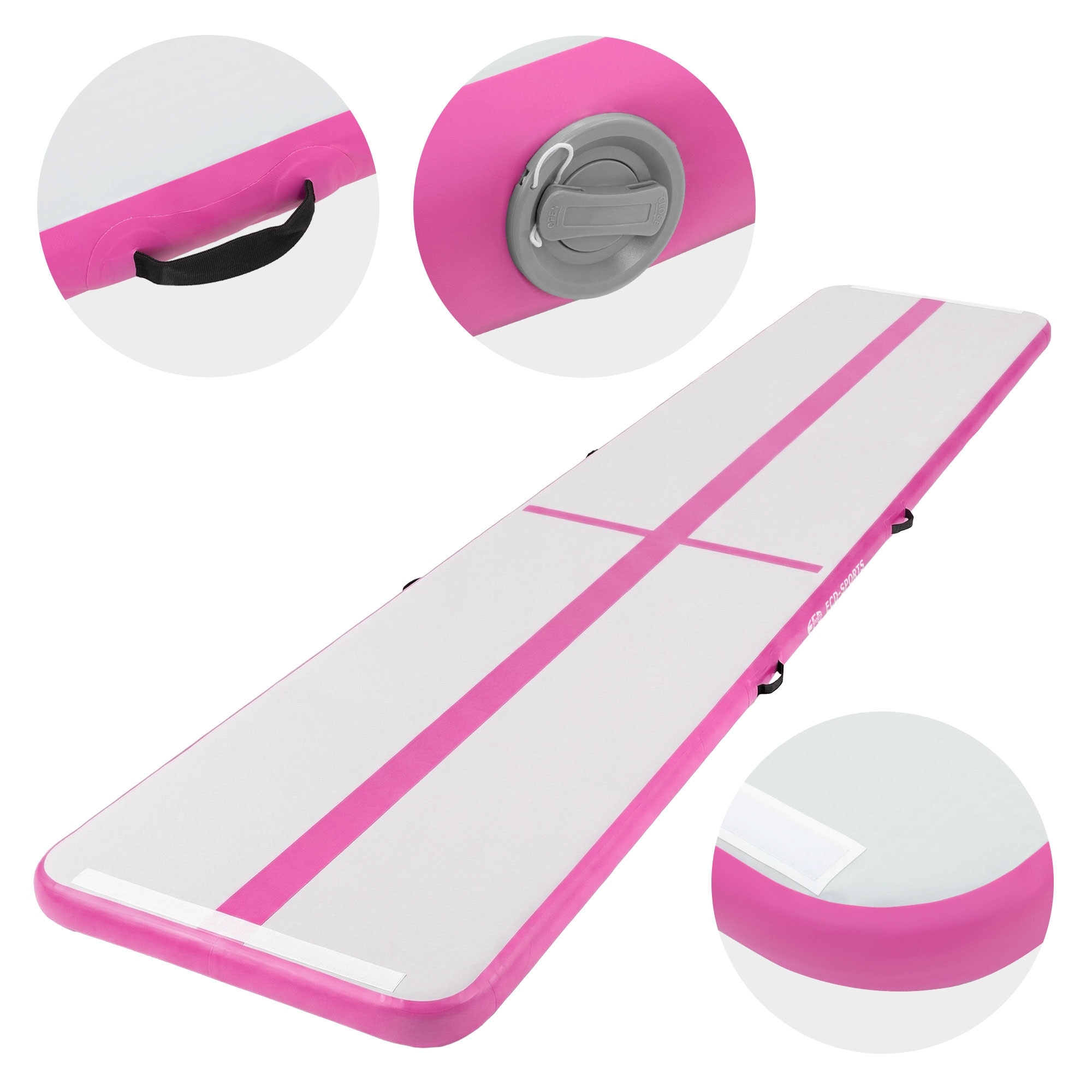 Saltea gonflabila gimnastica Airtrack ECD Germany 5 m, roz, pentru ...