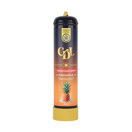 Cilindru cu azot nitros, Cream Deluxe, aromă de ananas, 666g, 99.9% ...