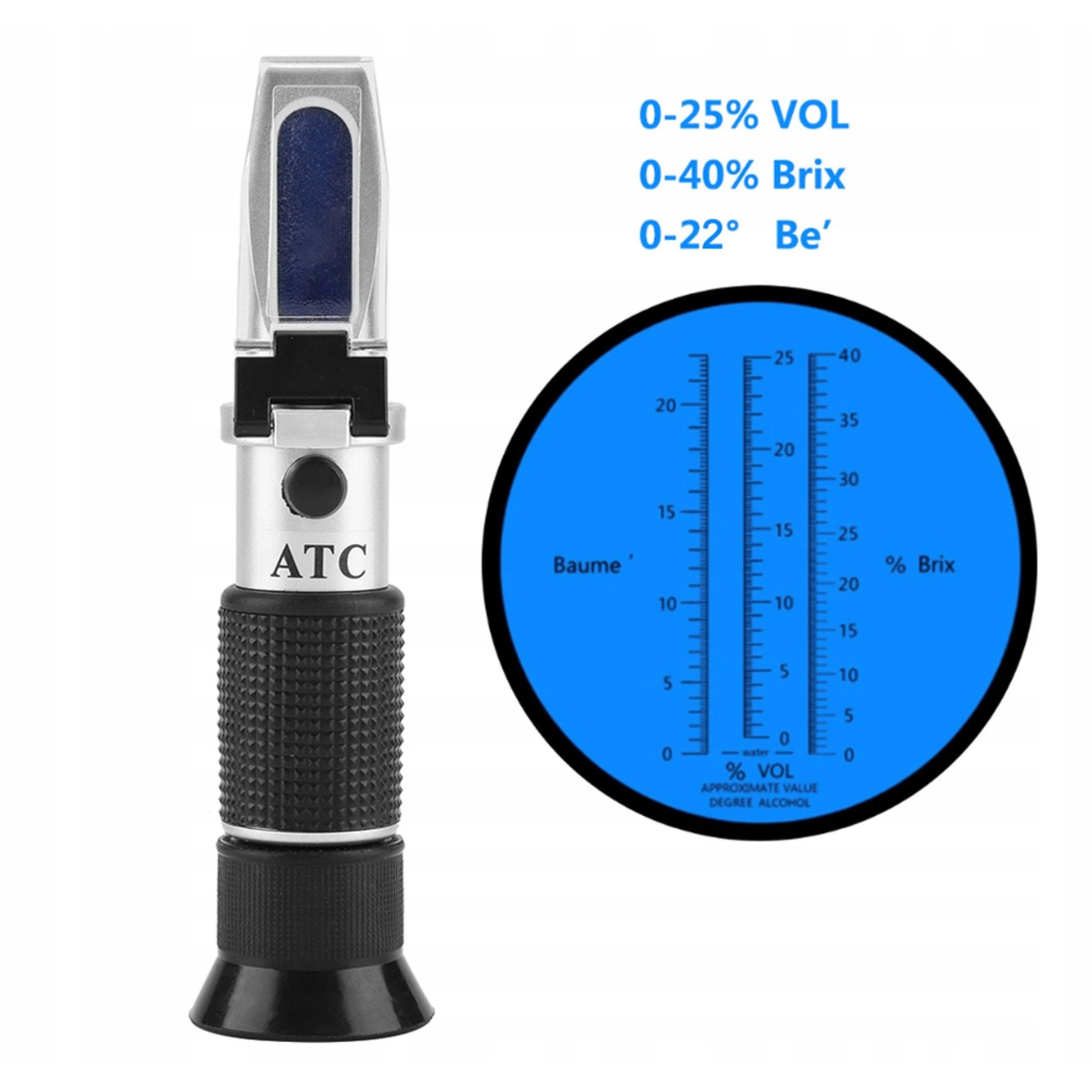 REFRACTOMETRU ZAHAR VIN 0-40% BRIX+ALCOOL - eMAG.ro