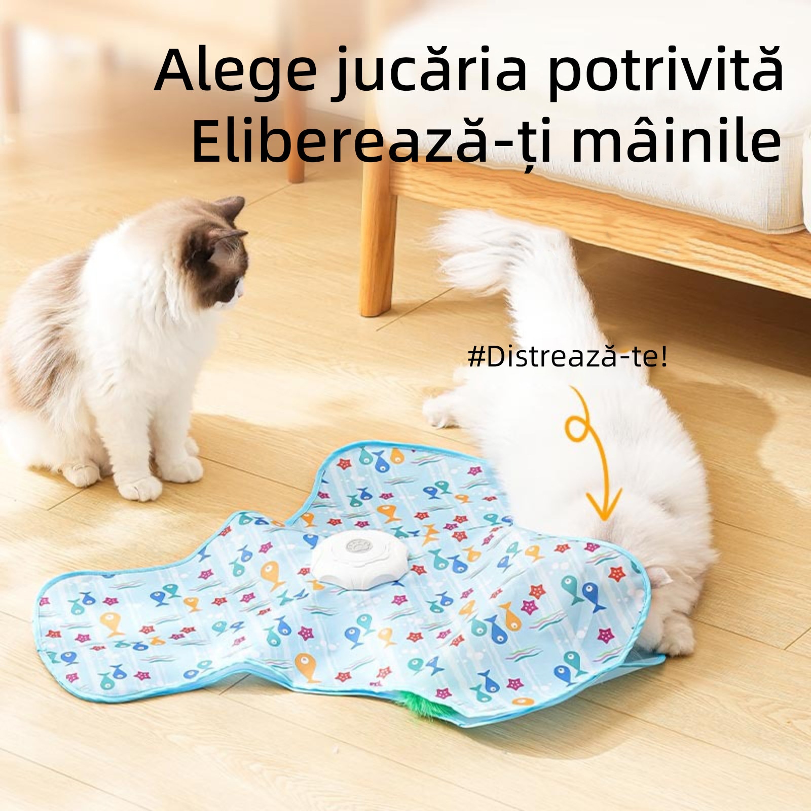 Jucarie interactiva pentru pisici, KATITFENXK®, simuleaza vanatoare ...