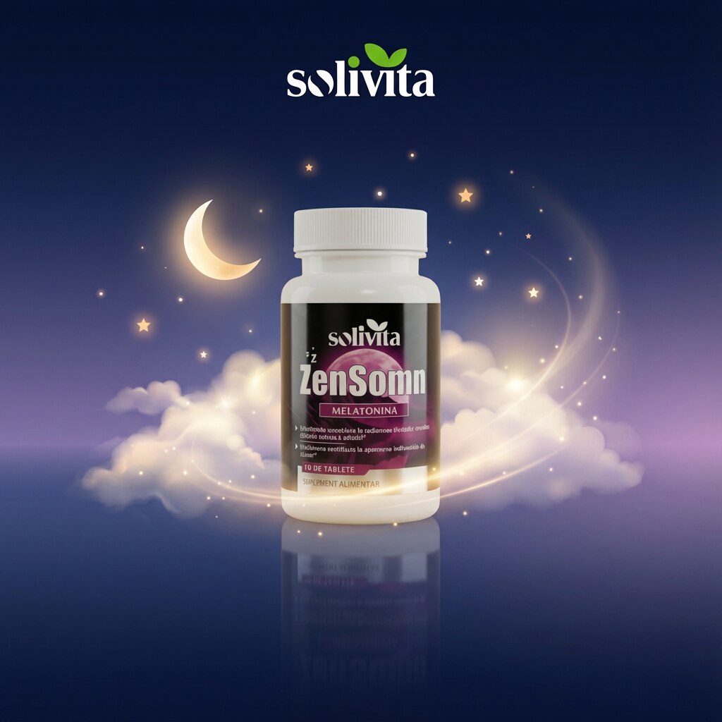 Solivita ZenSomn, melatonina 1 mg, 30 capsule, suport somn linistit ...