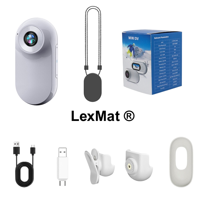 Camera Video Sport, portabila, mini, Body Cam LexMat ® Full HD 1080p cu ...