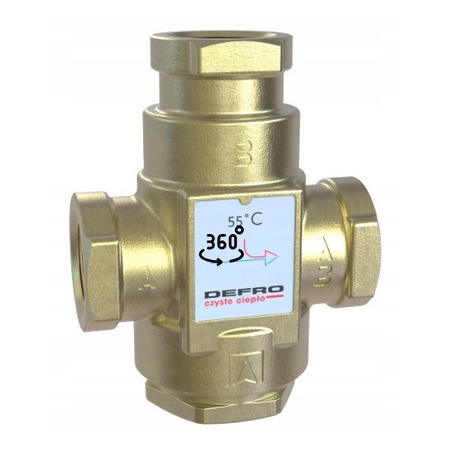 Термостатичен вентил Defro DF ATV 335, 1", 9m3/h, 55°C, DN25 - eMAG.bg