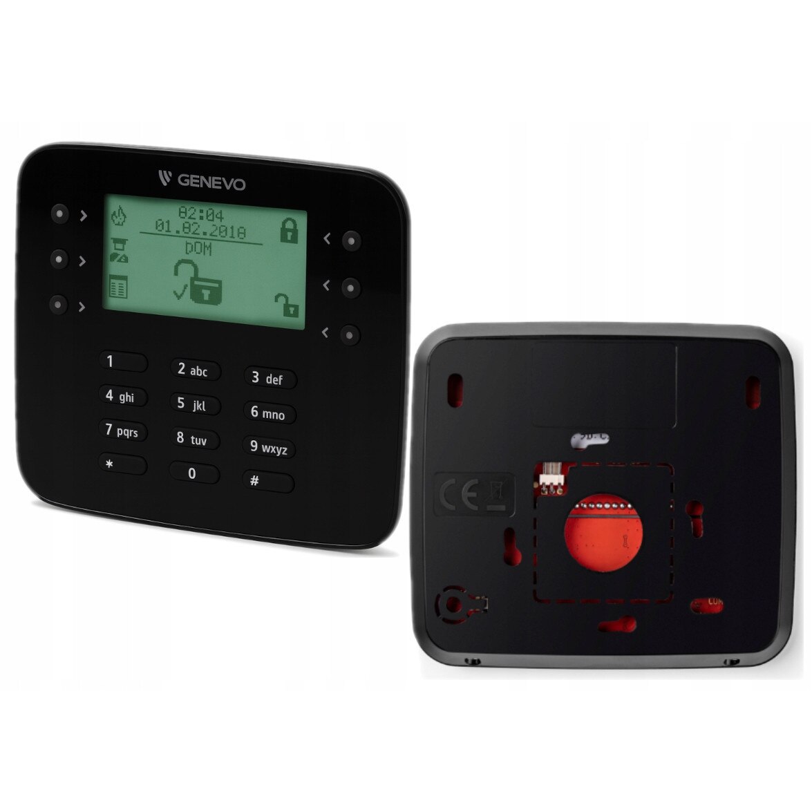Sistem alarma cu GSM Genevo PRiMA64Q, panou LCD SL BK, 6 senzori Bingo ...