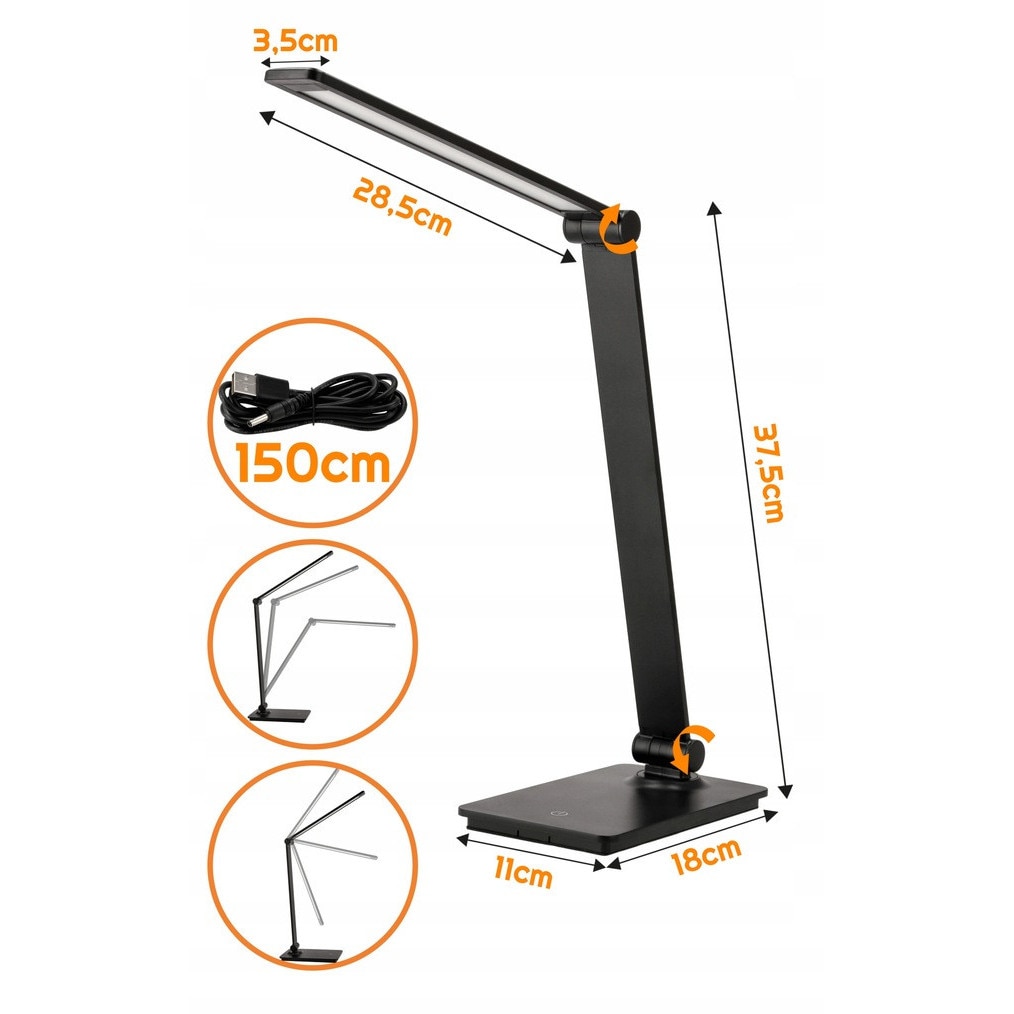 Lampa biurkowa LED-ONE 5W, barva neutrala 4000K, dimabila, cu control ...