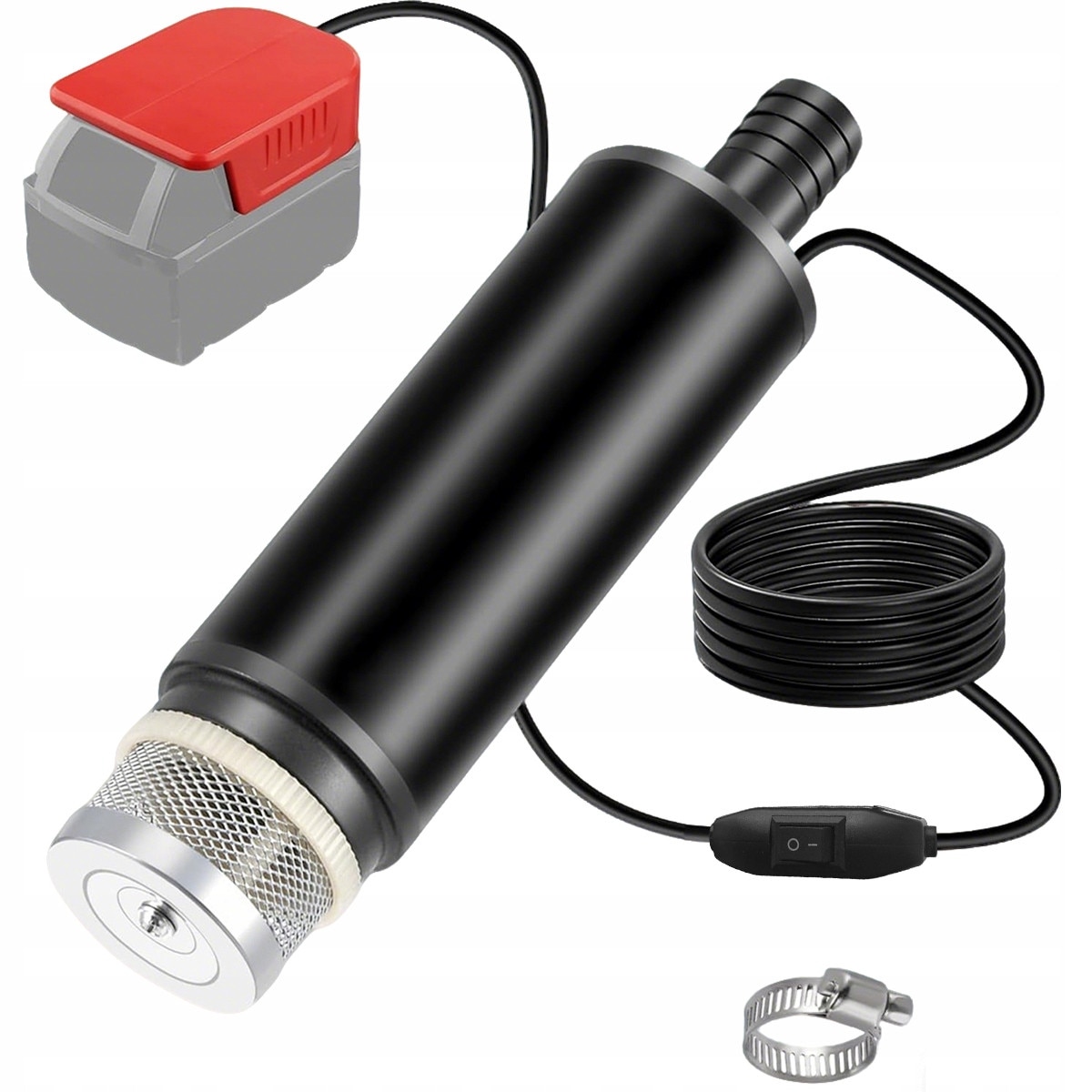 Pompa submersibila fara fir pentru apa si ulei, 120 W, 24 V, neagra ...