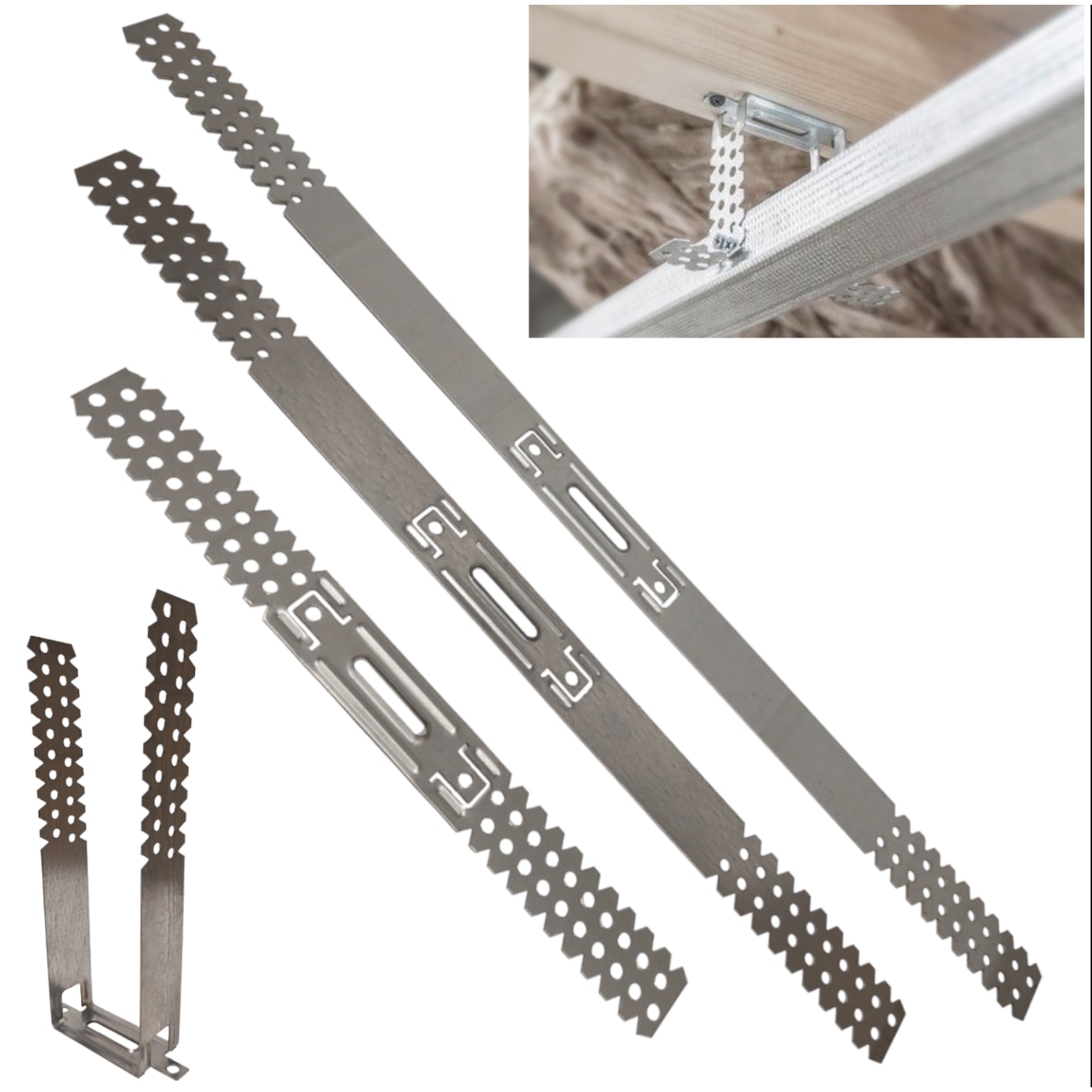 Set 50 brida multipla 30cm, 0, 8mm, pentru prindere profile metalice ...