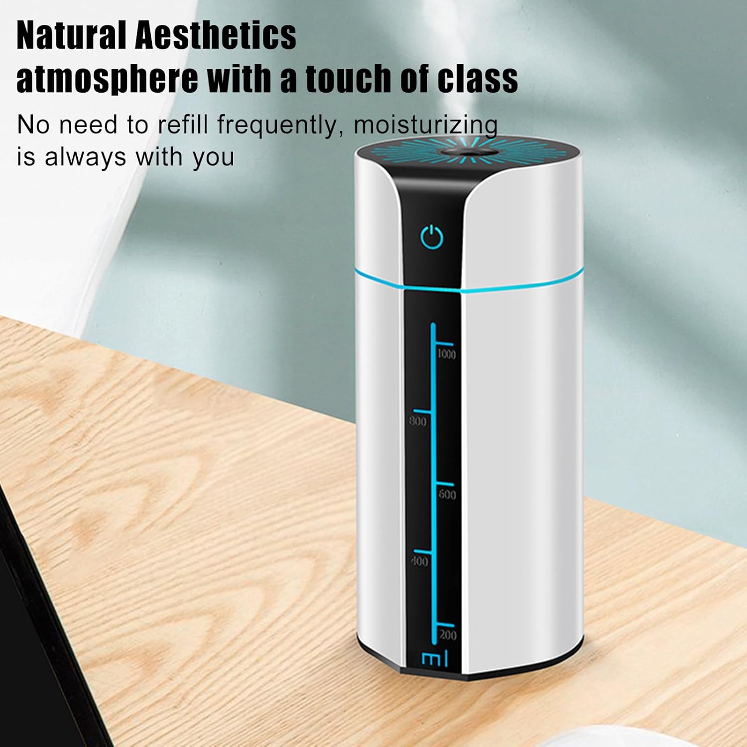 Umidificator portabil mic, alb, capacitate mare, design silentios - eMAG.ro