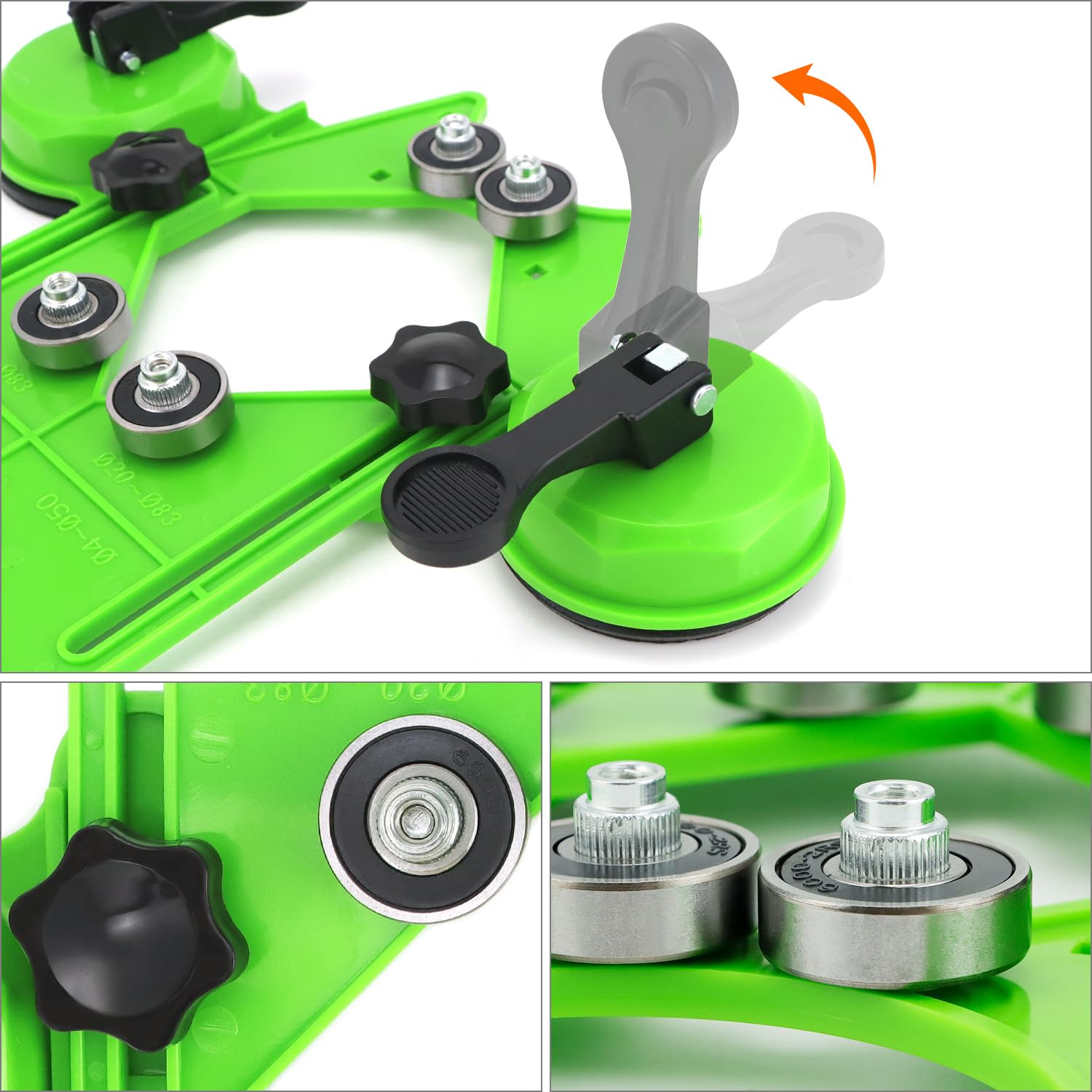 Dispozitiv de ghidare pentru carota QWORK®, reglabil 4-83 mm cu baza cu ...