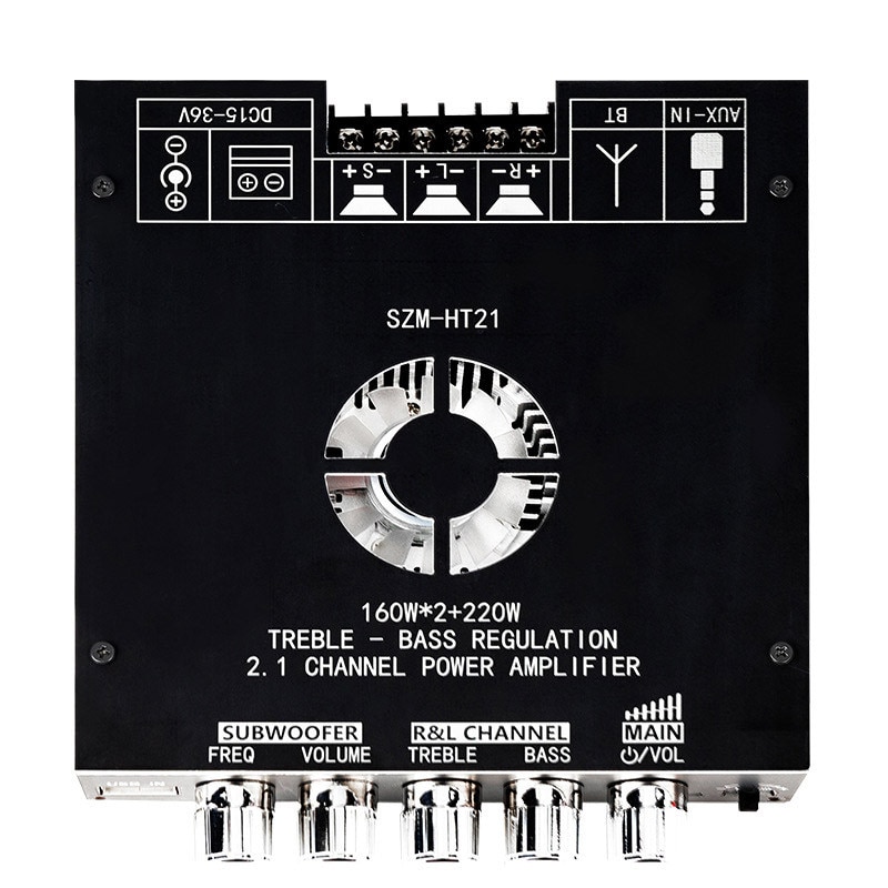Amplificator audio, 2.1 canale, 2x160 W + 220 W, chip TDA7498ETR, Modul ...