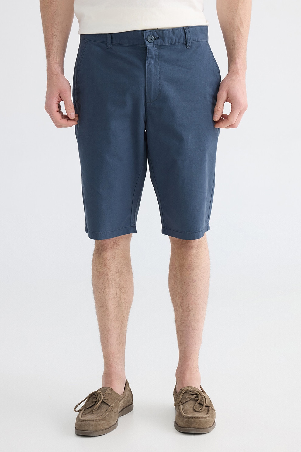 LC WAIKIKI, Bermude chino de bumbac, Albastru paun, 30 - eMAG.ro
