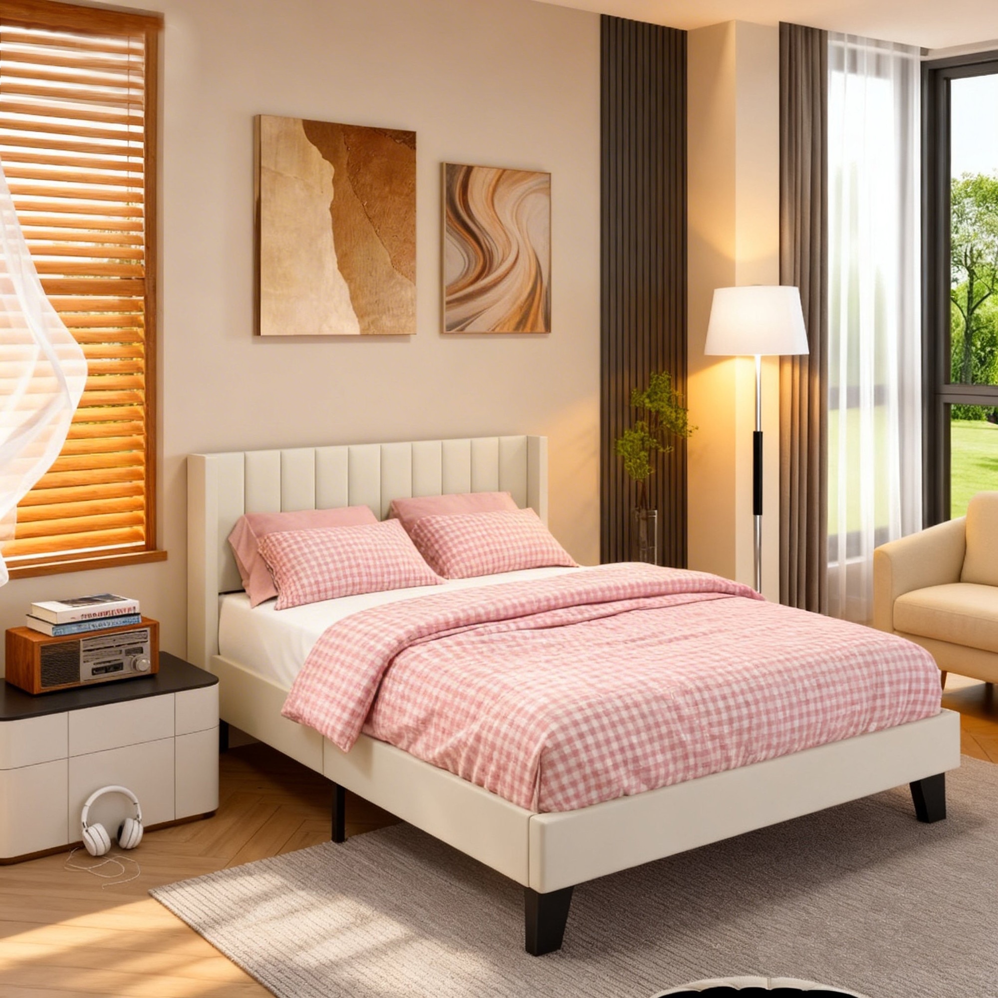 Cadru de Pat Doctor Home Cloud, 160 x 200, Tapitat, Rezistenta 400 KG ...
