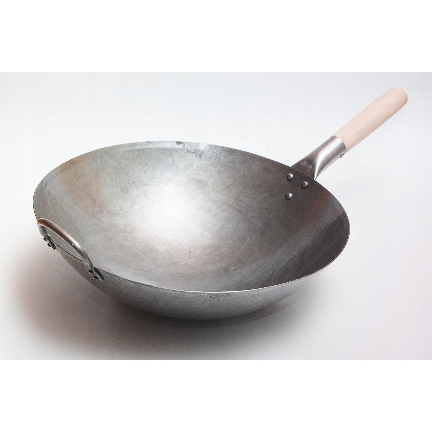 Tigaie Wok Craft Wok, 40cm, cu maner din lemn, din otel carbon - eMAG.ro