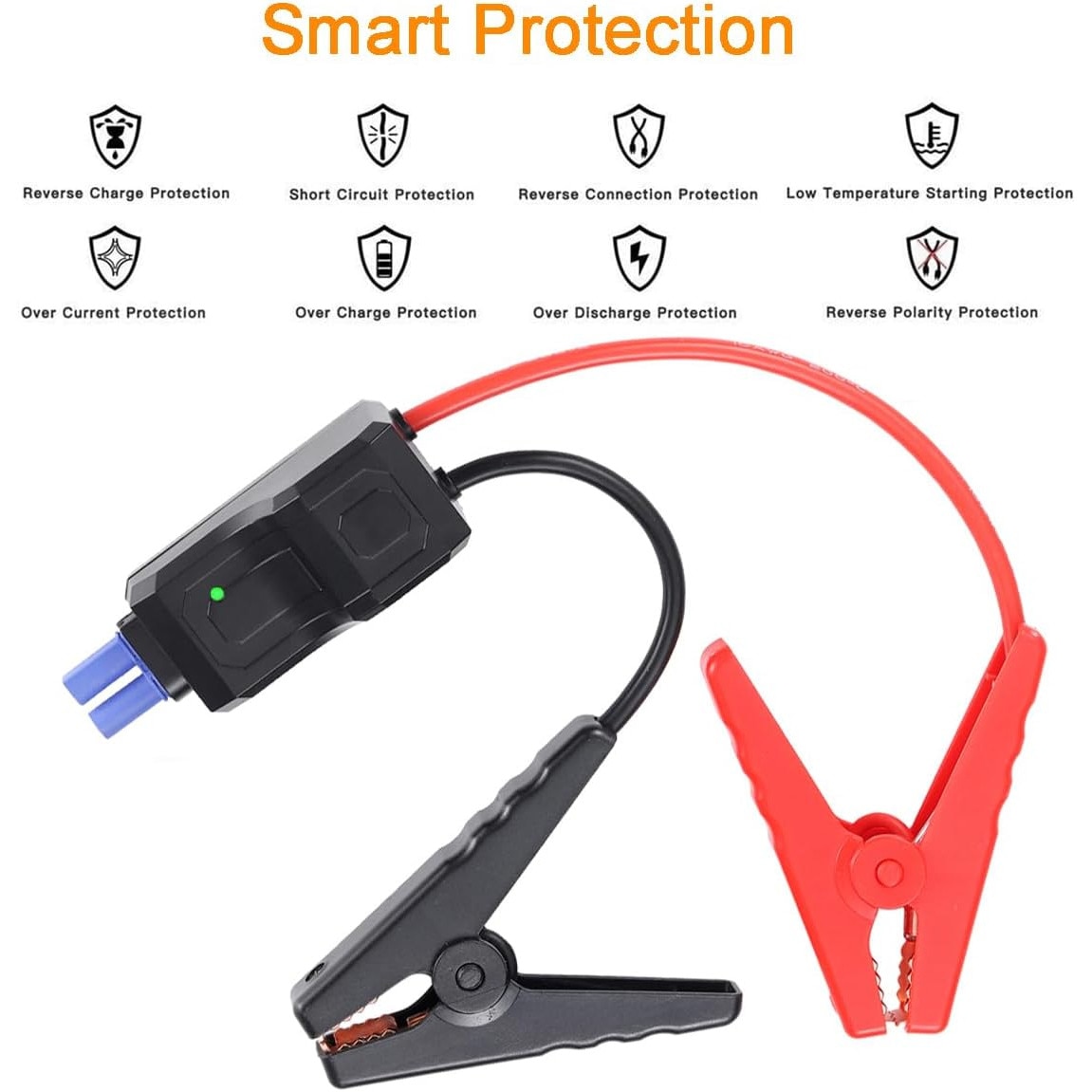 Redresor auto portabil cu cleme tip crocodil, protectie avansata ...