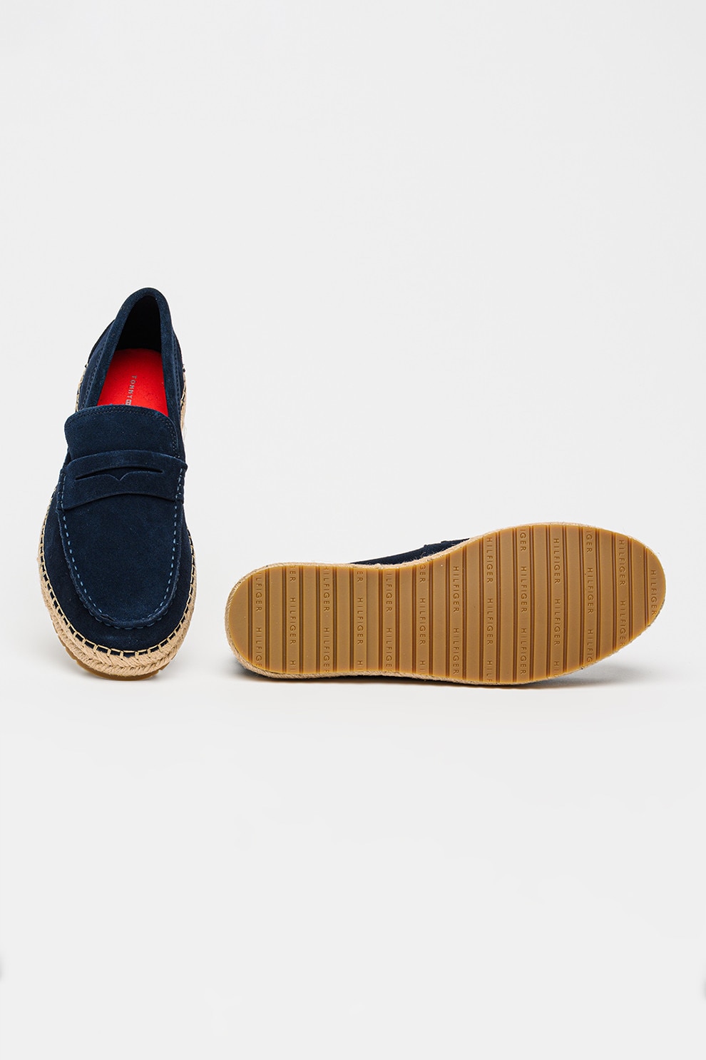 Tommy Hilfiger, Espadrile de piele intoarsa, Bleumarin, 42 - eMAG.ro