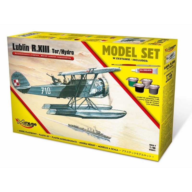 Set model de aeromodel Lublin R.XIII D Morski, Mirage Hobby, 1:48 ...