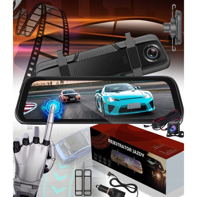 Wideorecorder auto, camera spate, HD, 170°x140°, cu ecran tactil ...