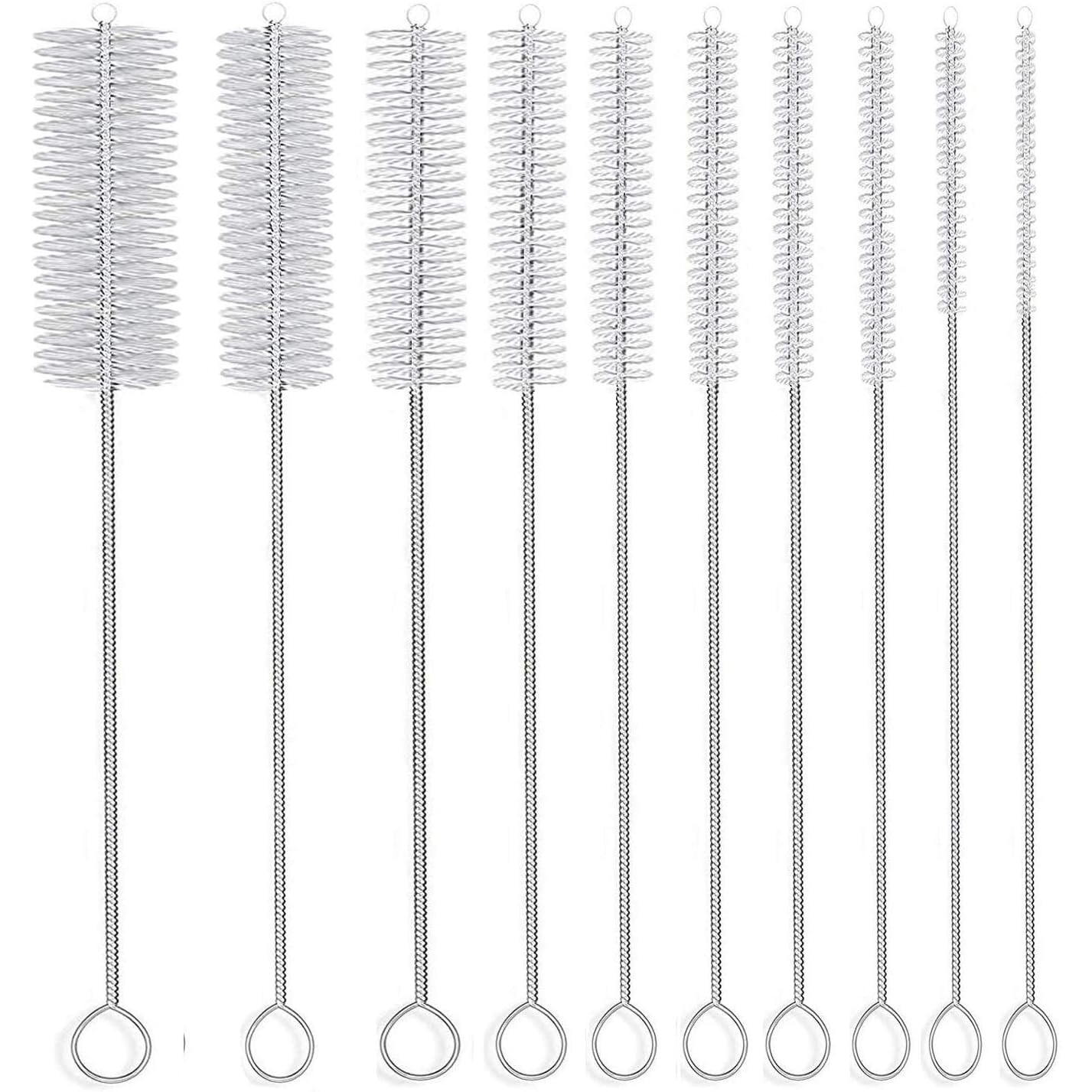 Perie lunga din paie, curatitor de tuburi din nailon, 20 cm, 10 ...