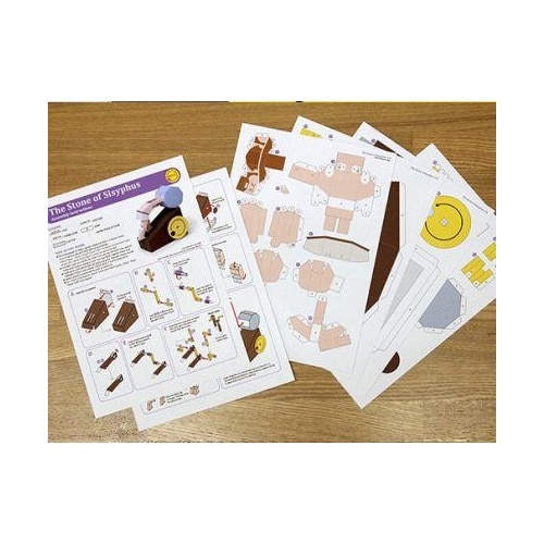 Kit Artizanat Kinetic din Carton - Sisyphus, Model Mecanic 3D Mobil ...