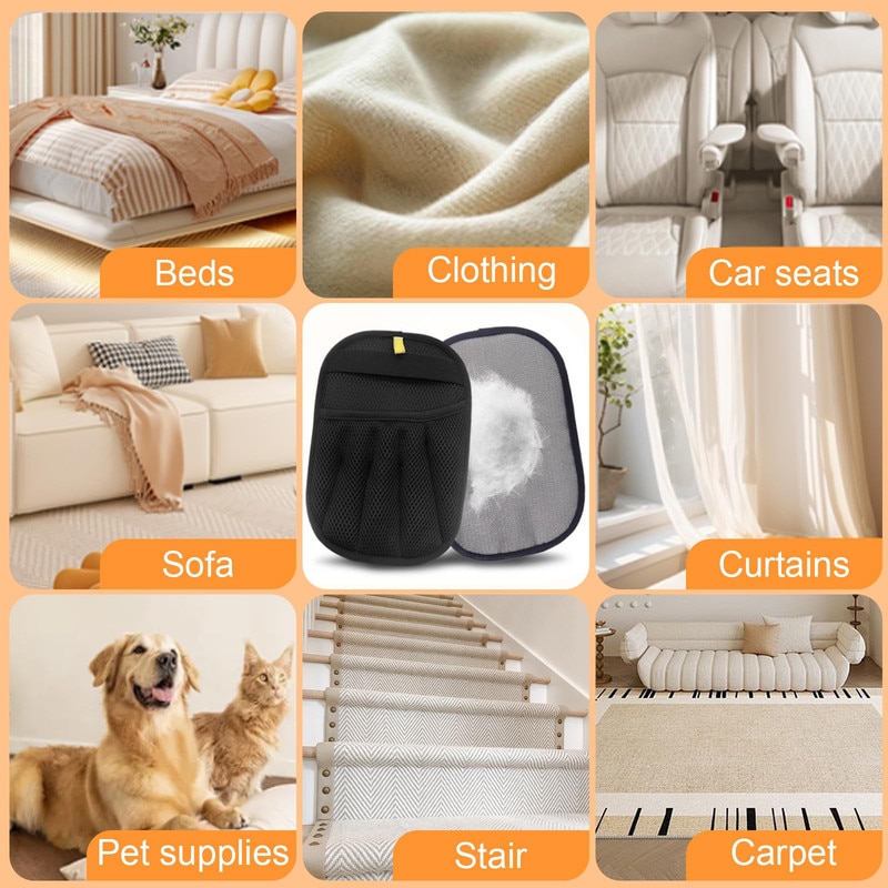 Manusa pentru indepartarea parului de animale, design cu 5 degete ...