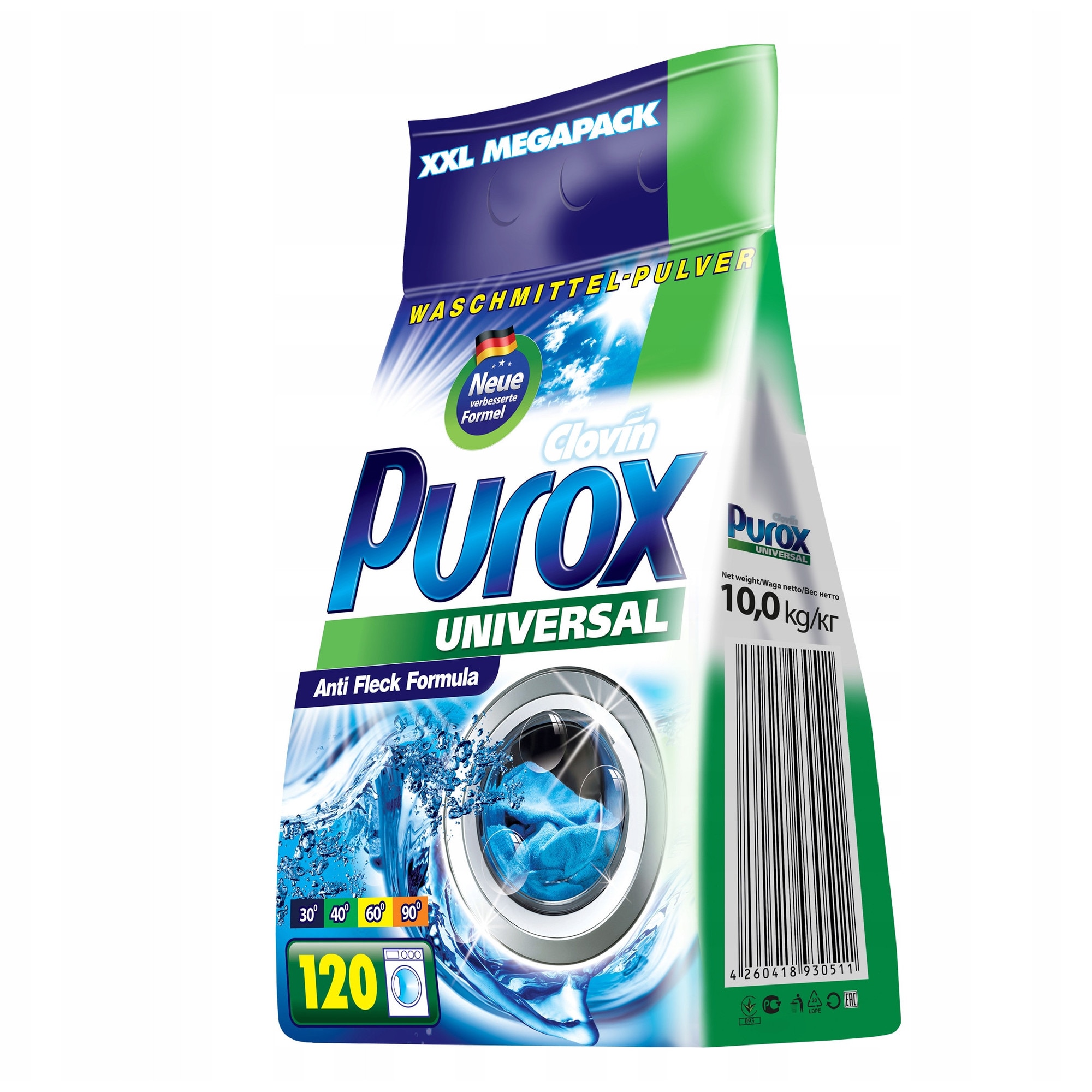 Purox detergent rufe 10 kg, eficient pentru tkaninile colorate si albe ...
