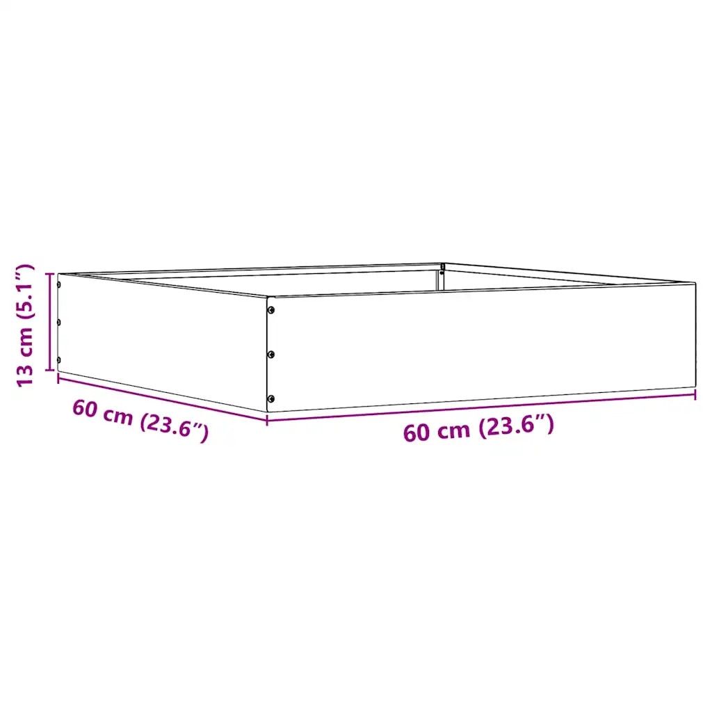 Margine pentru gazon vidaXL, Alb, 60 x 60 x 13 cm, Otel - eMAG.ro