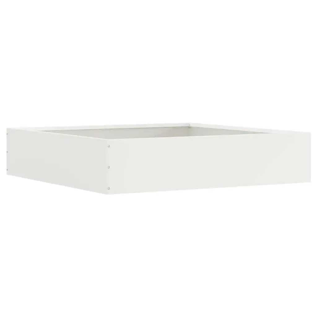 Margine pentru gazon vidaXL, Alb, 60 x 60 x 13 cm, Otel - eMAG.ro