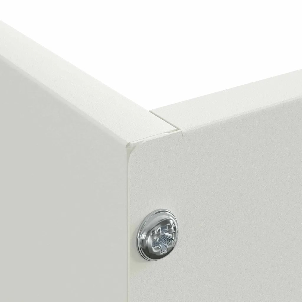 Margine pentru gazon vidaXL, Alb, 60 x 60 x 13 cm, Otel - eMAG.ro