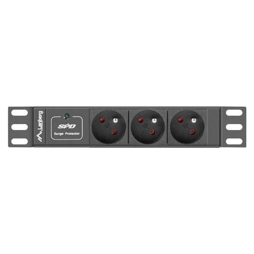 Distribuitor de alimentare (PDU) Lanberg 1U pentru rack 10 inch, 10A ...