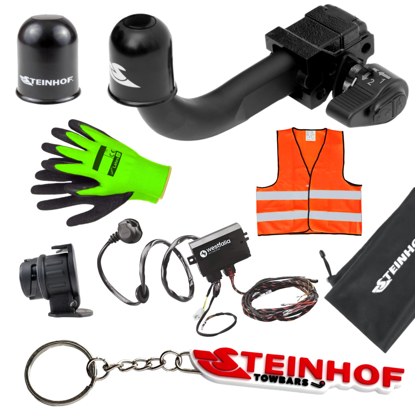Hak de tractare Steinhof W12 cu sfera demontabila, 13 PIN, pentru ...