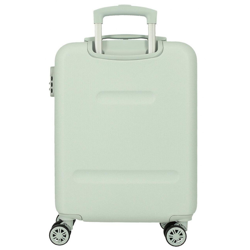 Troler cabina Floral Kitty ABS, 4 roti, verde menta, 55x20x38 cm - eMAG.ro