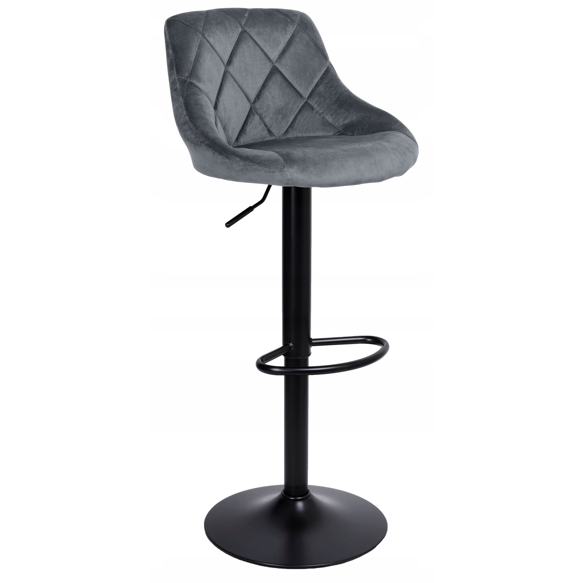 Scaun de bar, Cydro, grafit, 360° rotire, inaltime reglabila, 62-82cm ...