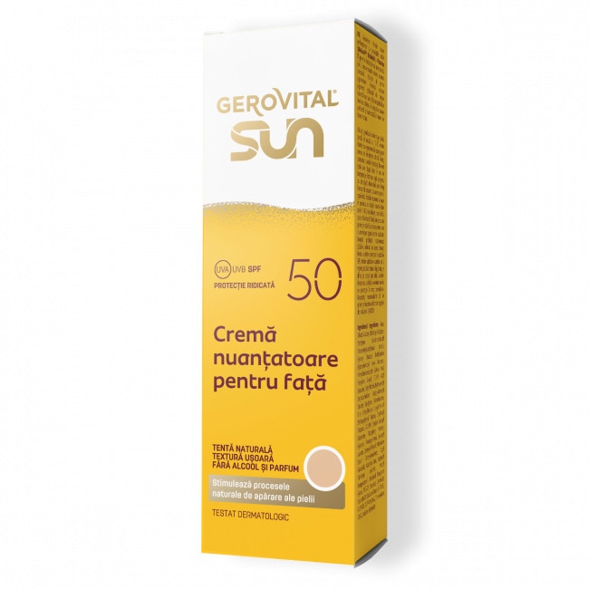 Crema protectie solara, Gerovital, SPF50, 50 ml, unisex - eMAG.ro