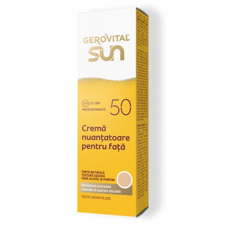 Crema protectie solara, Gerovital, SPF50, 50 ml, unisex - eMAG.ro