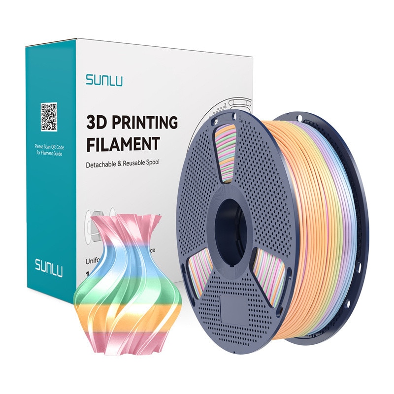 Filament pentru imprimanta 3D Sunlu PLA Plus Silk, Finisaj matasos ...