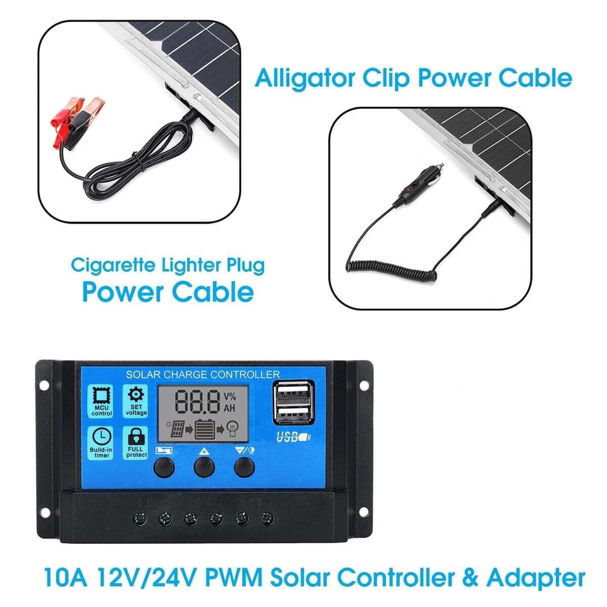 Kit Panou Solar, Incarcator Panou Solar 12v Controler Solar 100a, Panou ...