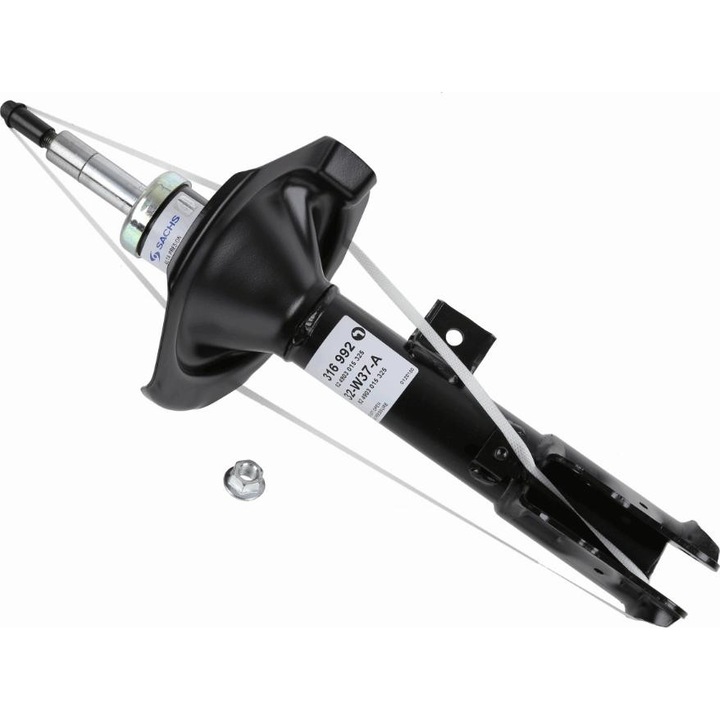 Amortizor BOGE 32-W37-A, stânga față, compatibil Peugeot, Mitsubishi ...