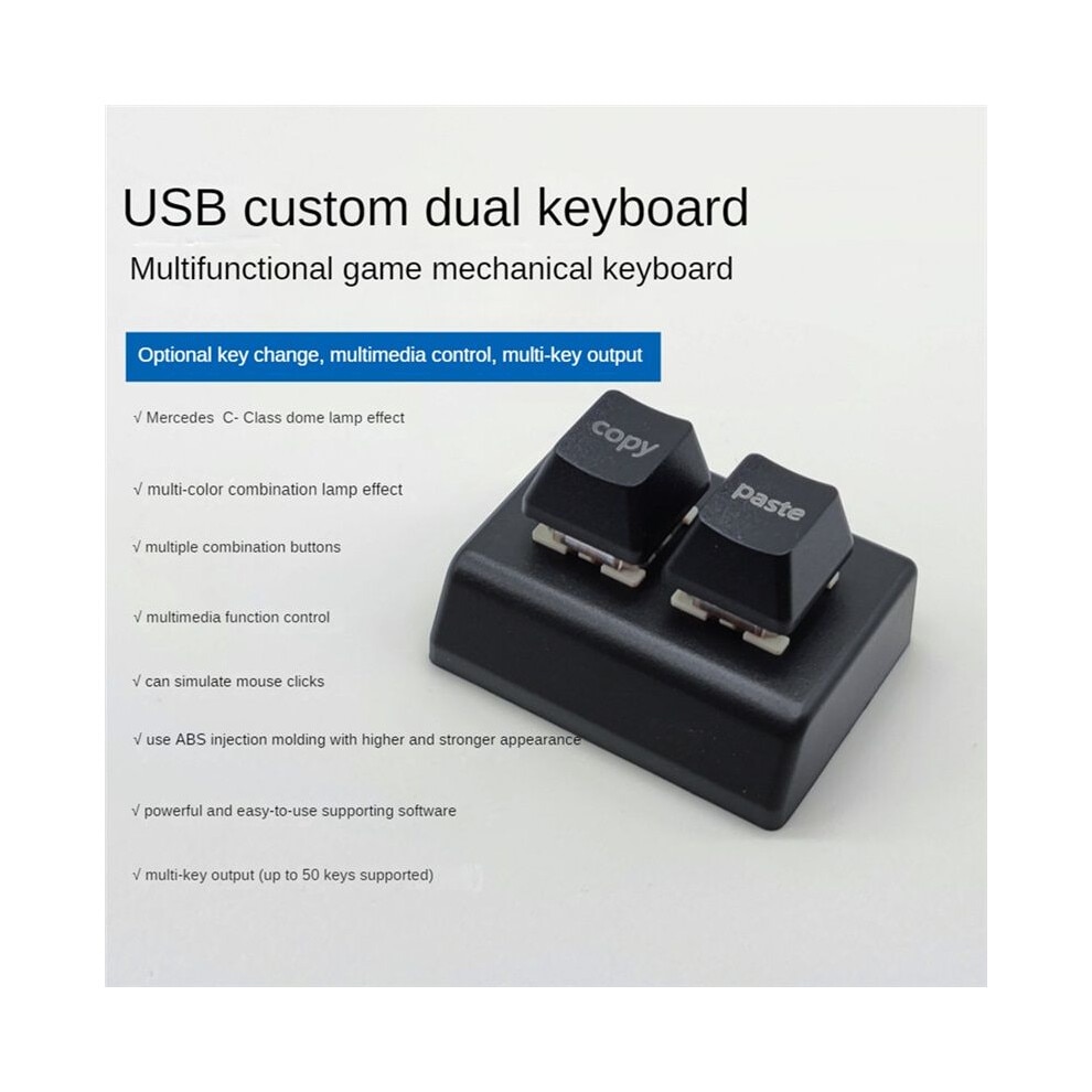 Tastatura gaming cu macro-uri RGB, 2 taste, alb, 52x48x30mm - eMAG.ro