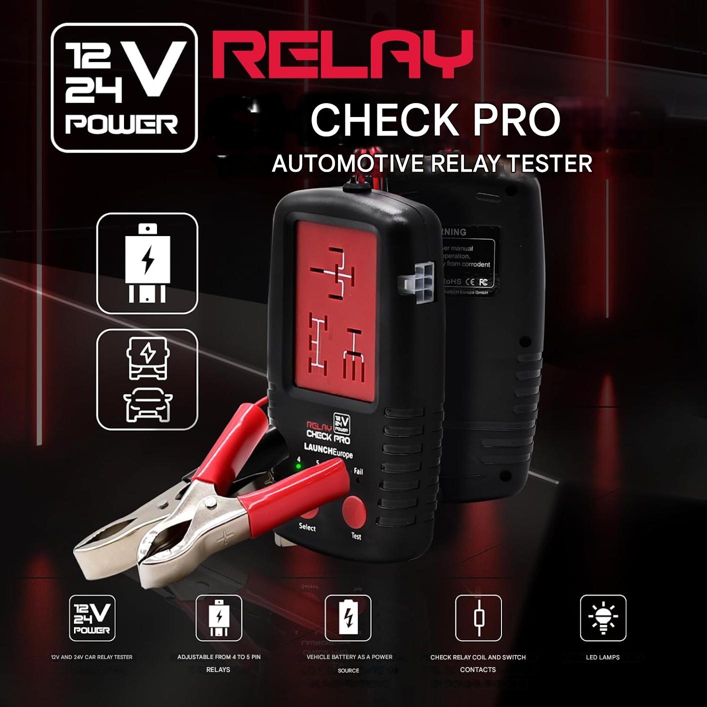 Тестер за автомобилни релета LAUNCH RelayCheck Pro 12V/24V, чанта за ...