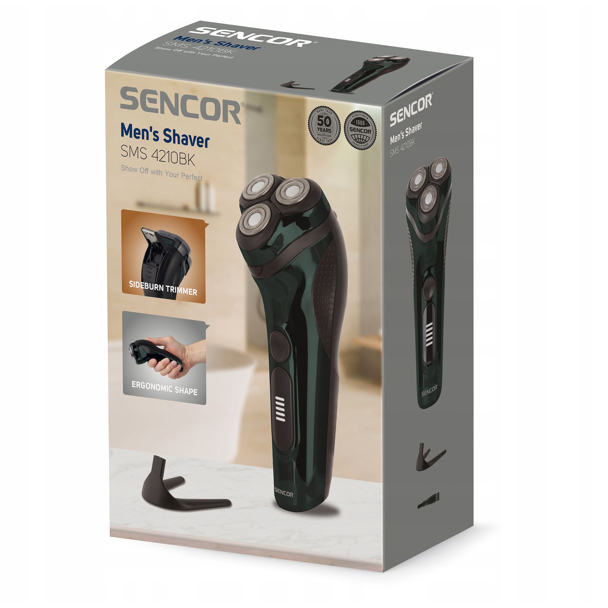 Sencor SMS 4210BK elektromos borotva, vezeték nélküli, fekete, 16x6x7 ...