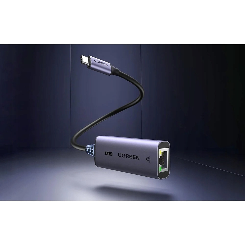 Адаптер за мрежа Ugreen USB-C RJ45 2.5Gbps черен - eMAG.bg