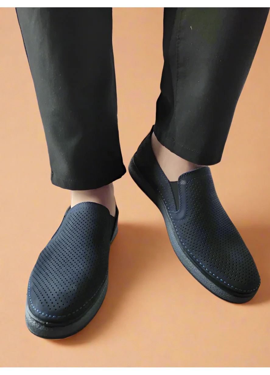 Pantofi Casual Perforati Barbati Goretti B69-320 Bleumarin - Albastru ...