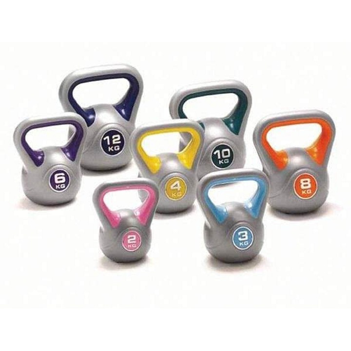 Gantera kettlebell Sedco Dual Color, plastic, 2 kg - eMAG.ro